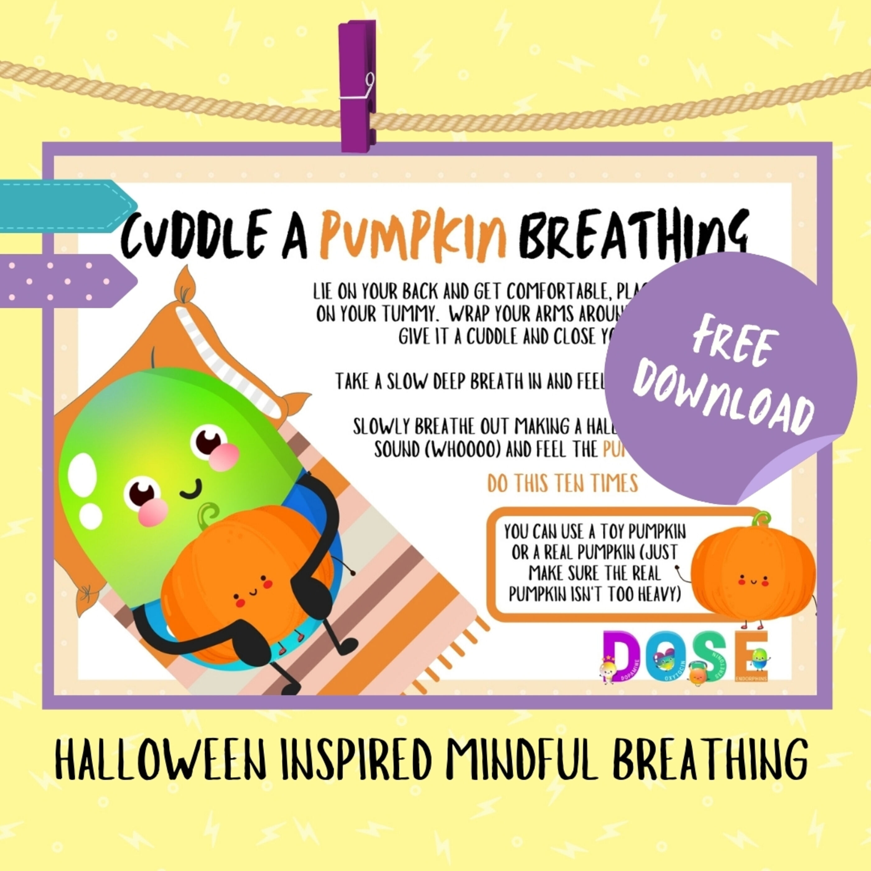 Cuddle a pumpkin breathing